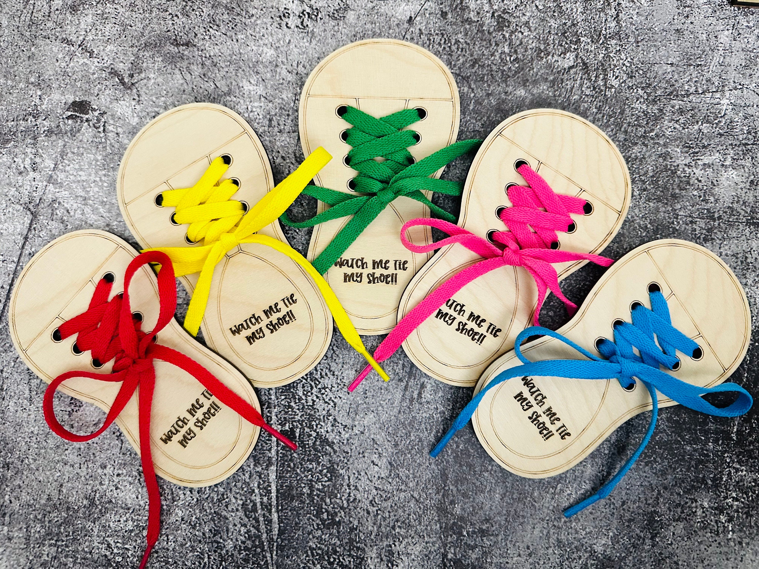 Watch Me Tie My Shoe Cards, Practice Tying My Shoes, Learning Tool ...