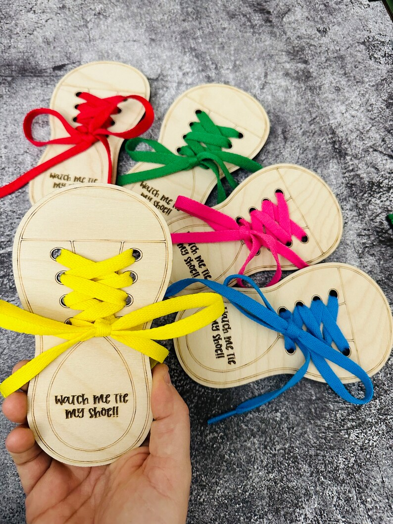 Watch Me Tie My Shoe Cards, Practice Tying My Shoes, Learning Tool ...