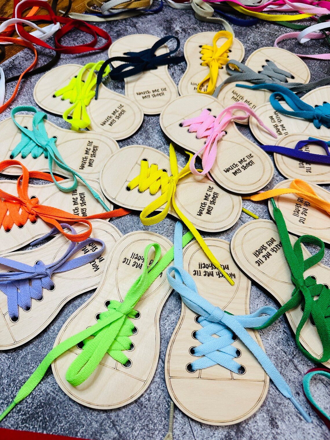 Watch Me Tie My Shoe Cards, Practice Tying My Shoes, Learning Tool ...