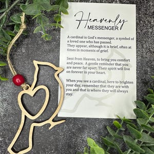 Cardinal Wood Ornament – Heavenly Messenger Symbolizing Love and ...