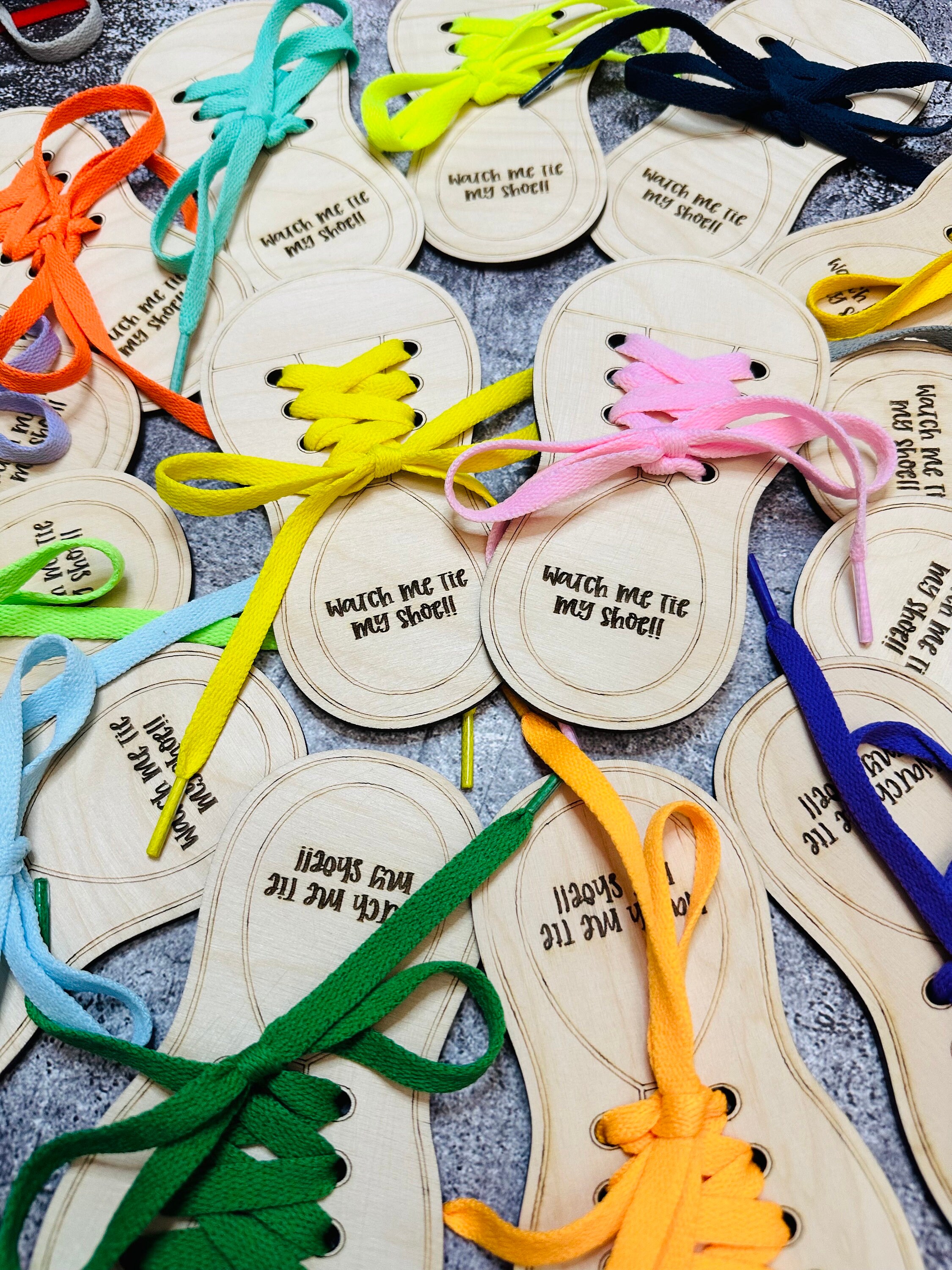 Watch Me Tie My Shoe Cards, Practice Tying My Shoes, Learning Tool ...