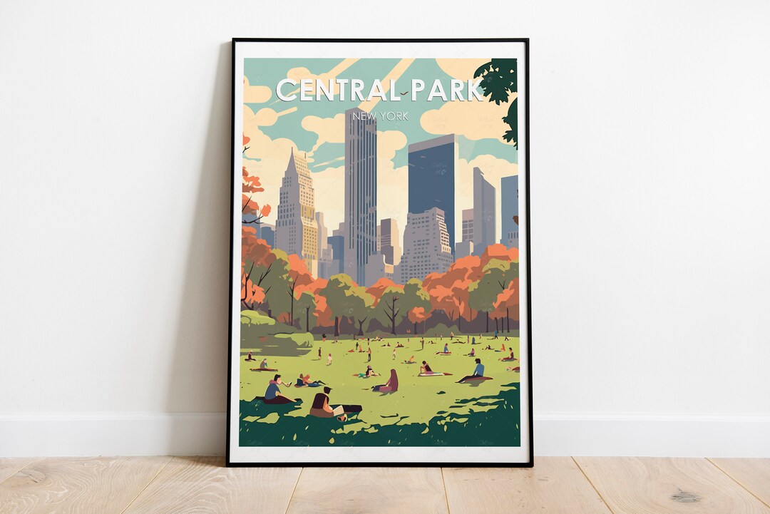 Central Park Poster, Central Park Travel Print, New York Travel Print ...