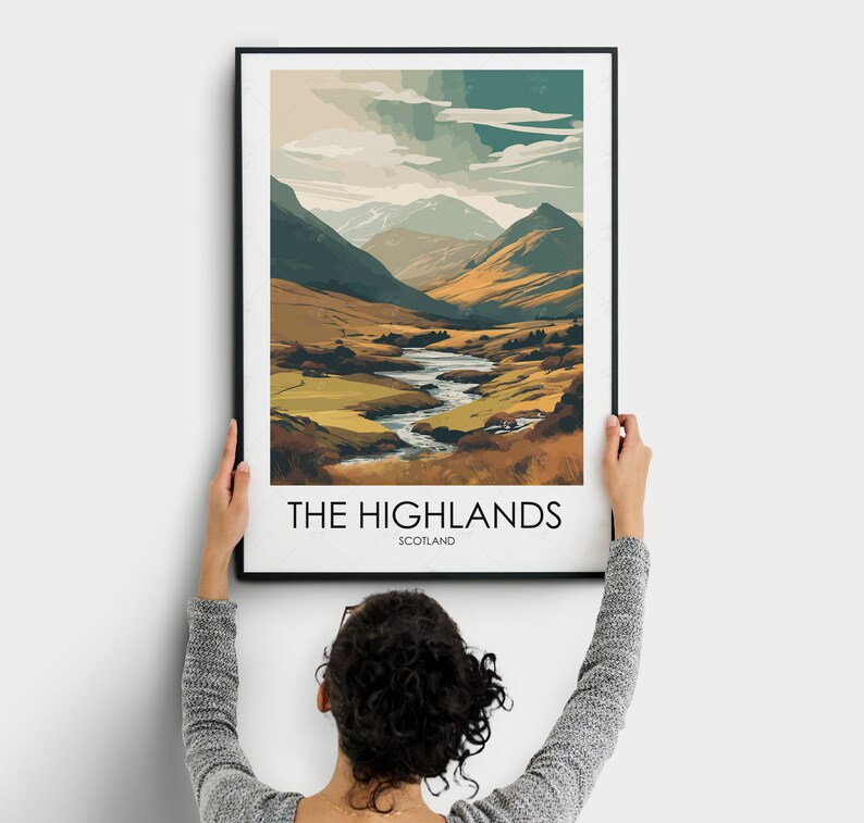 Highlands Poster, Scottish Highlands Poster, Highlands Travel Print ...