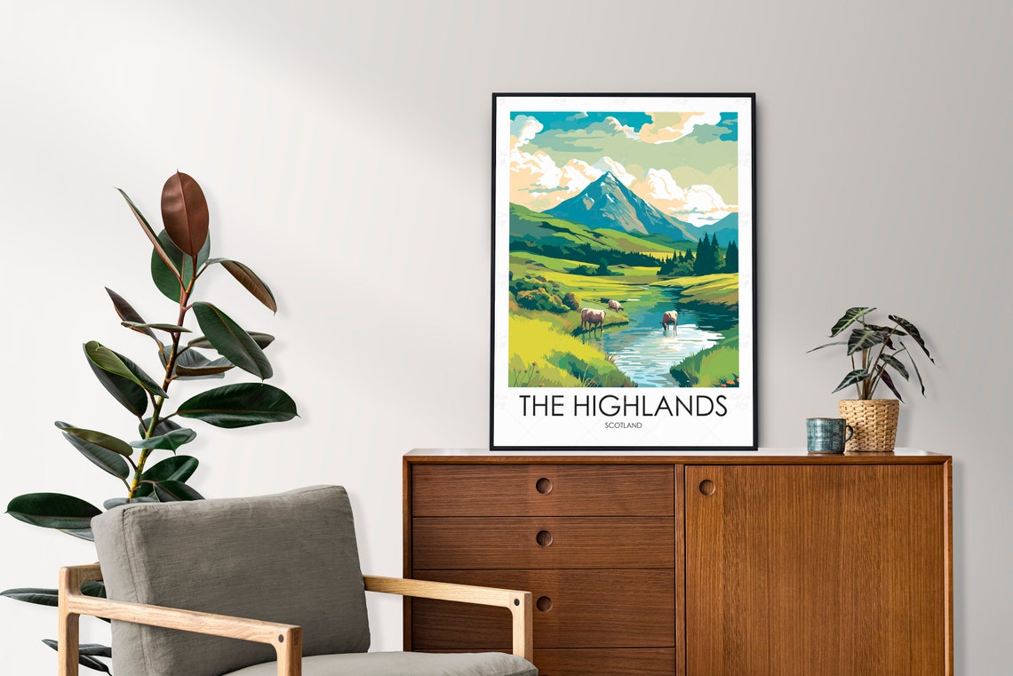 Scottish Highlands Poster Scottish Highlands Travel Print - Etsy