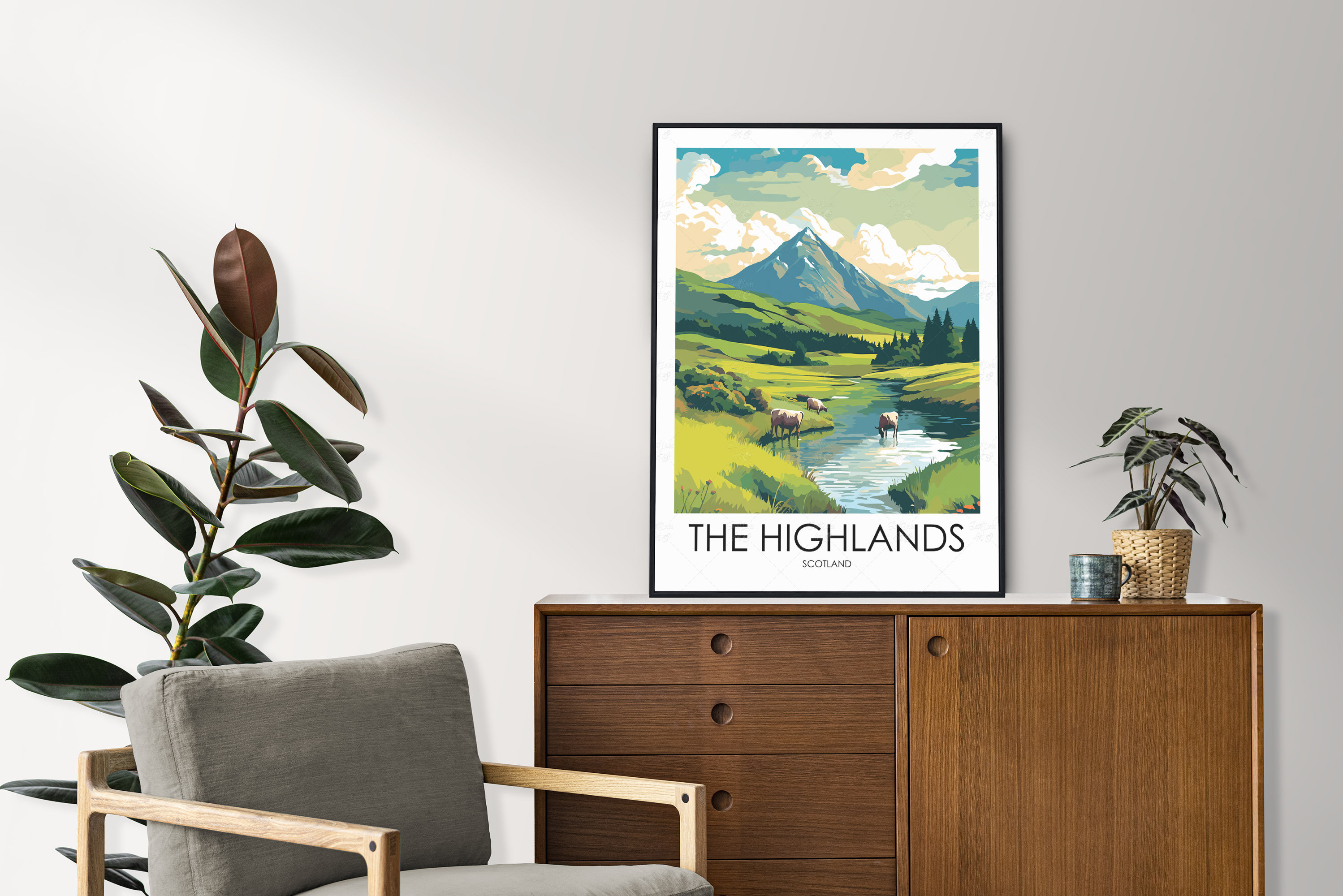 Scottish Highlands Poster Scottish Highlands Travel Print - Etsy