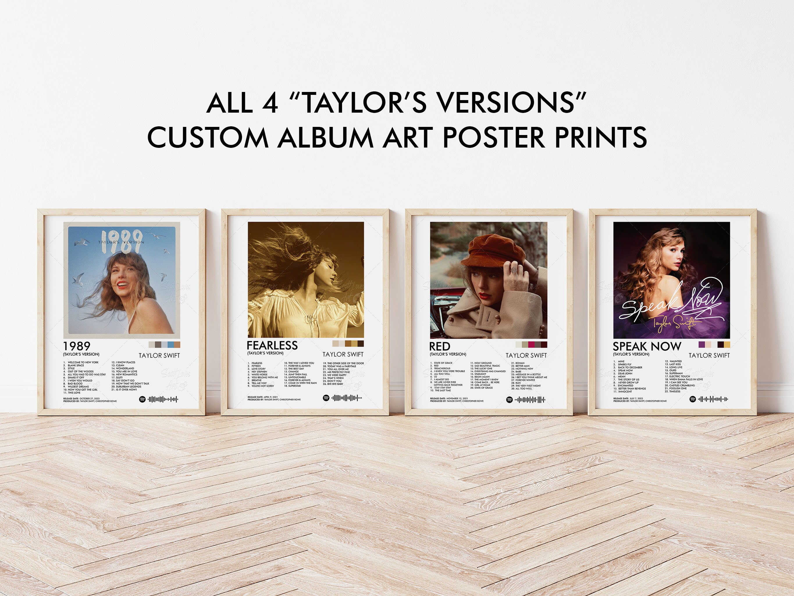 Taylor version Albums, Taylor Album Covers Poster (No Frame) sold by ...