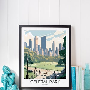 Central Park Poster Central Park Travel Print New York - Etsy