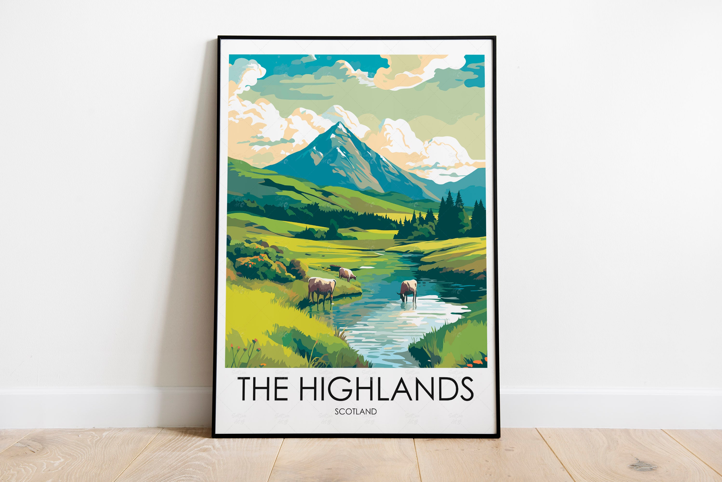 Scottish Highlands Poster Scottish Highlands Travel Print - Etsy