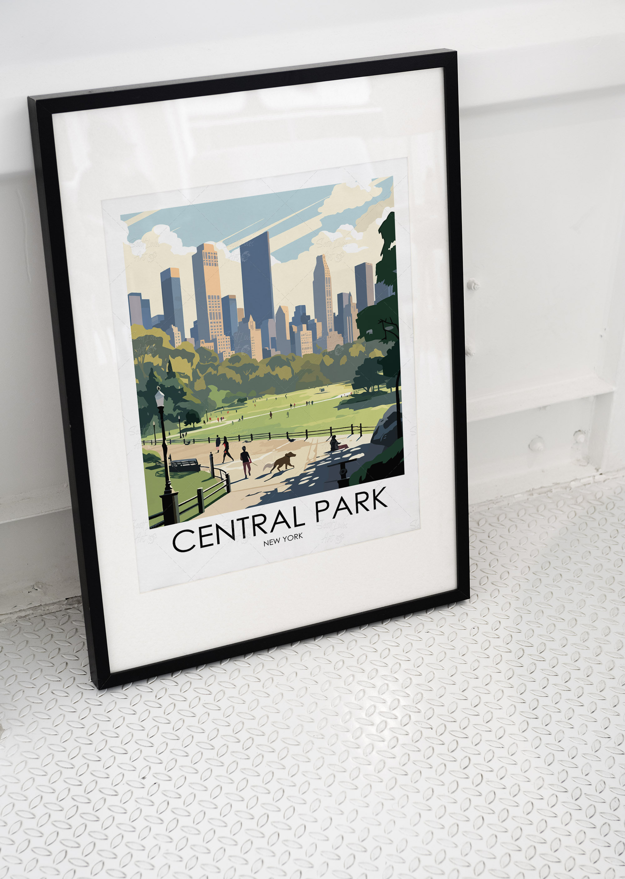 Central Park Poster Central Park Travel Print New York - Etsy