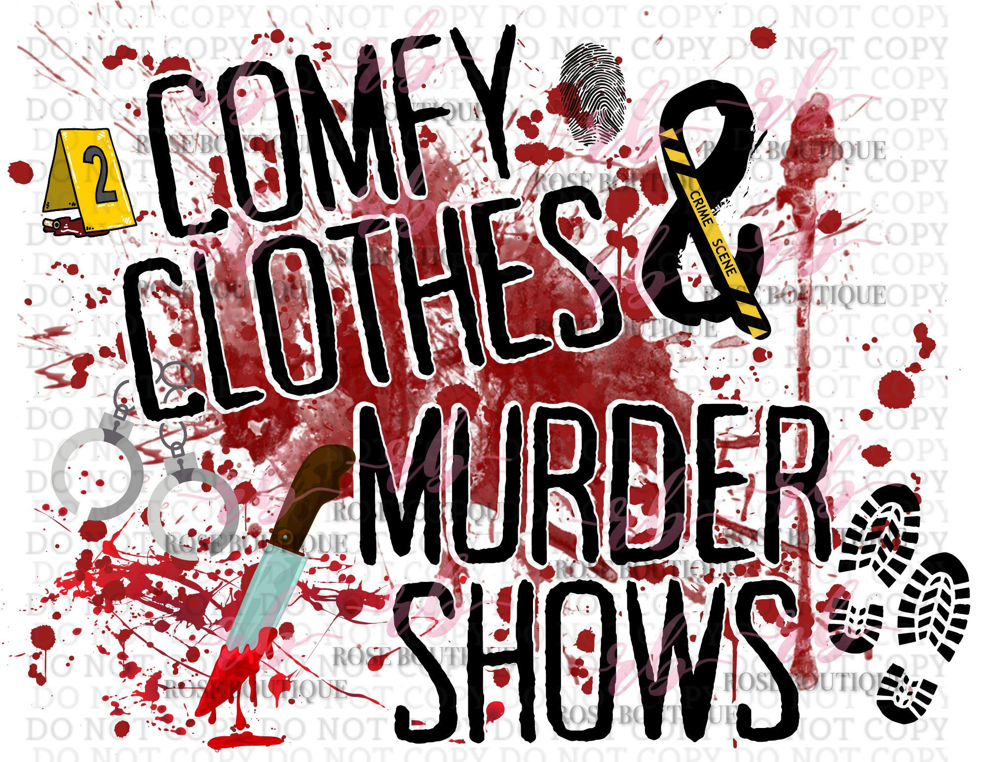 Comfy Clothes & Murder Shows SUBLIMATION Digital Design, PNG, True ...