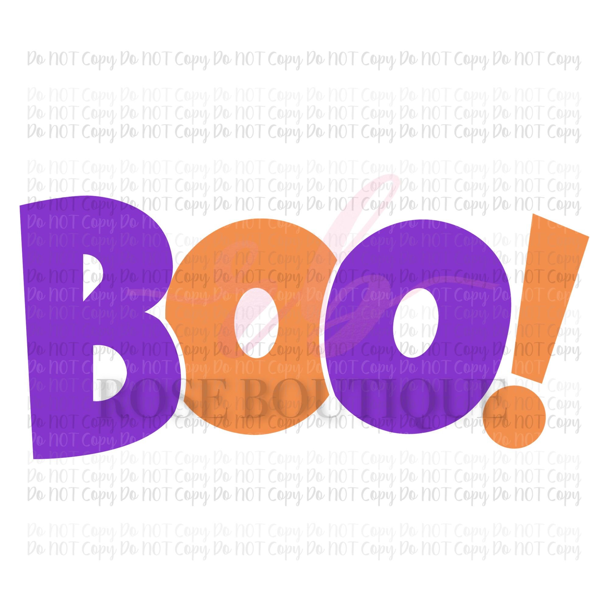 Boo Cute Halloween Clip Art SUBLIMATION Digital Design PNG - Etsy