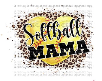 Softball MAMA Cow Print Sublimation PNG Transparent Design - Etsy