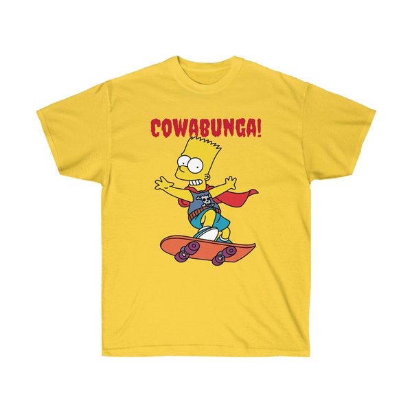 Bart Simpson Cowabunga Shirt - Etsy UK