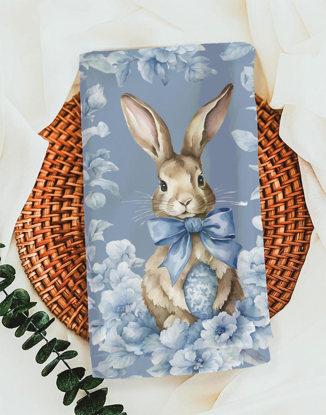 Easter Bunny Cotton Napkin, Spring Table Decor, Easter Linens ...