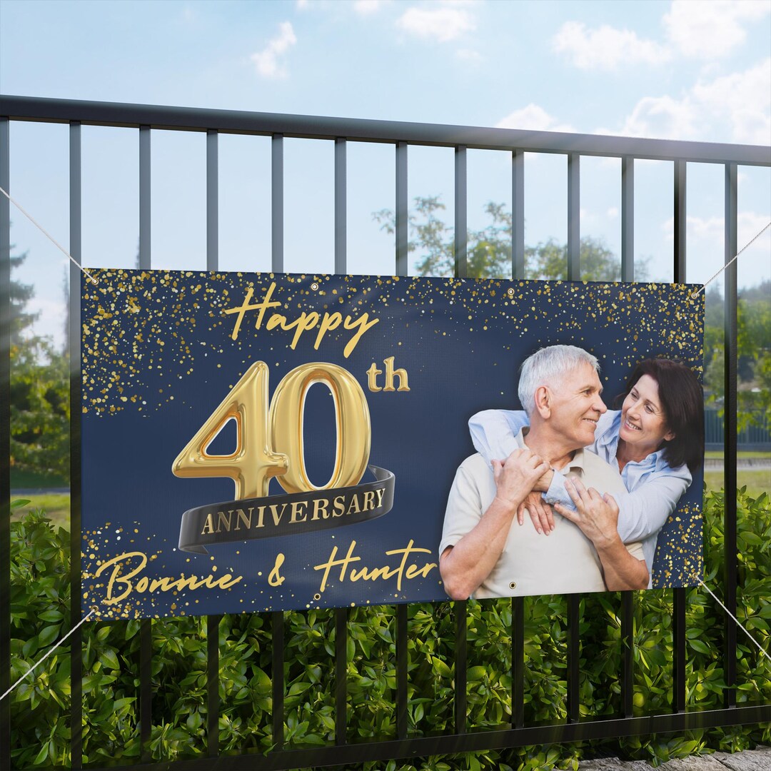 Personalized Milestone Event Banner, Wedding Anniversary, Funerals ...