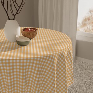 Yellow Gingham Tablecloth: Retro Vichy Style, 55.1" Square - Etsy