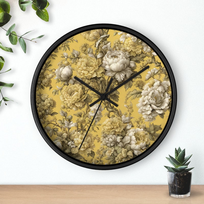 Yellow Wall Clock - Etsy