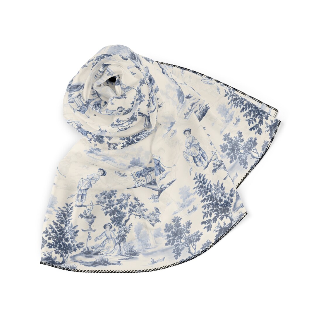 Preppy Graduation Gift, French Toile De Jouy Scarf, Toile De Jouy Sash ...