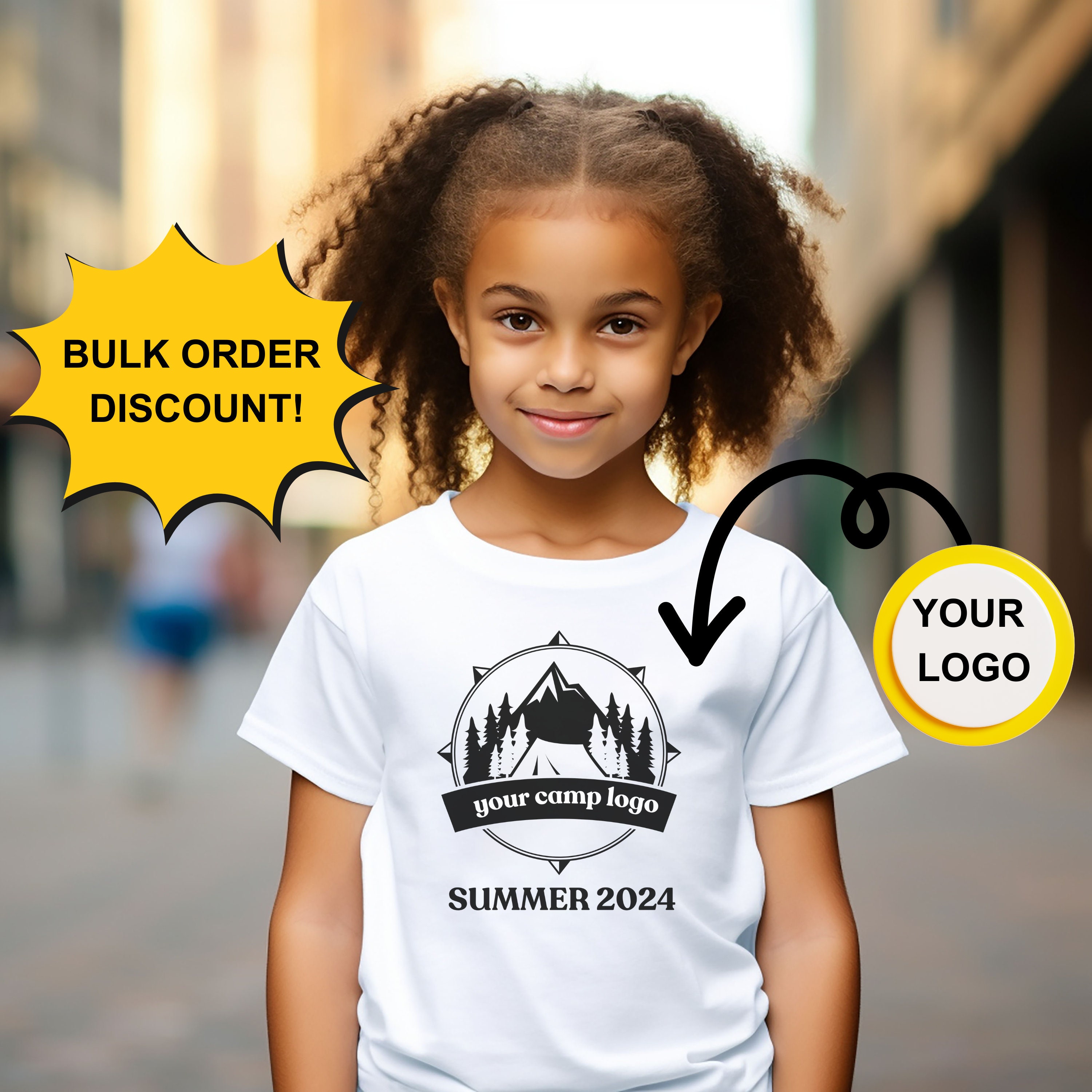 Custom Summer Camp Shirts Kid's Sizes, Bulk Order of Cotton Tee With ...
