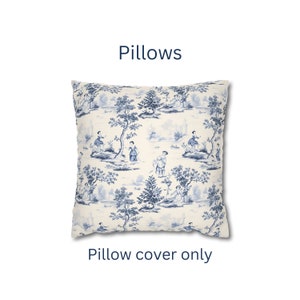 French Toile Home Decor, Blue Toile Throw Blanket, Farmhouse Decor ...