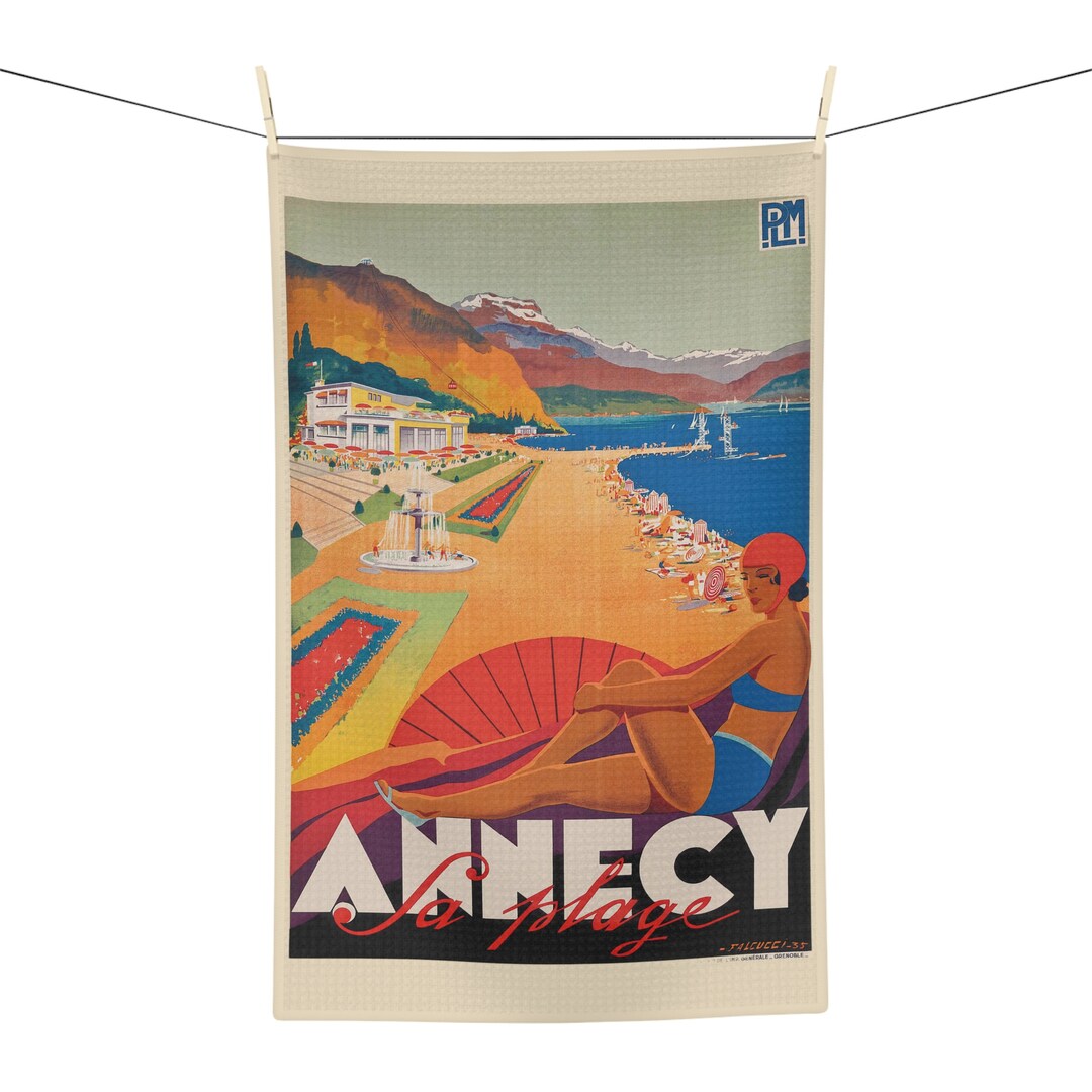 Vintage French Tea Towel, French Country Tea Towel, South of France ...