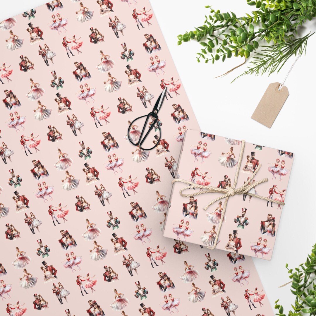 Nutcracker Wrapping Paper, Christmas Gift, Cute Nutcracker Ballet Paper ...