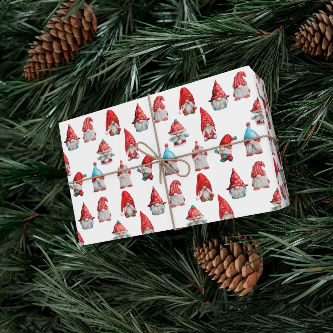 Christmas Gnome Wrapping Paper, Funny Christmas Wrap Paper for Any Ages ...