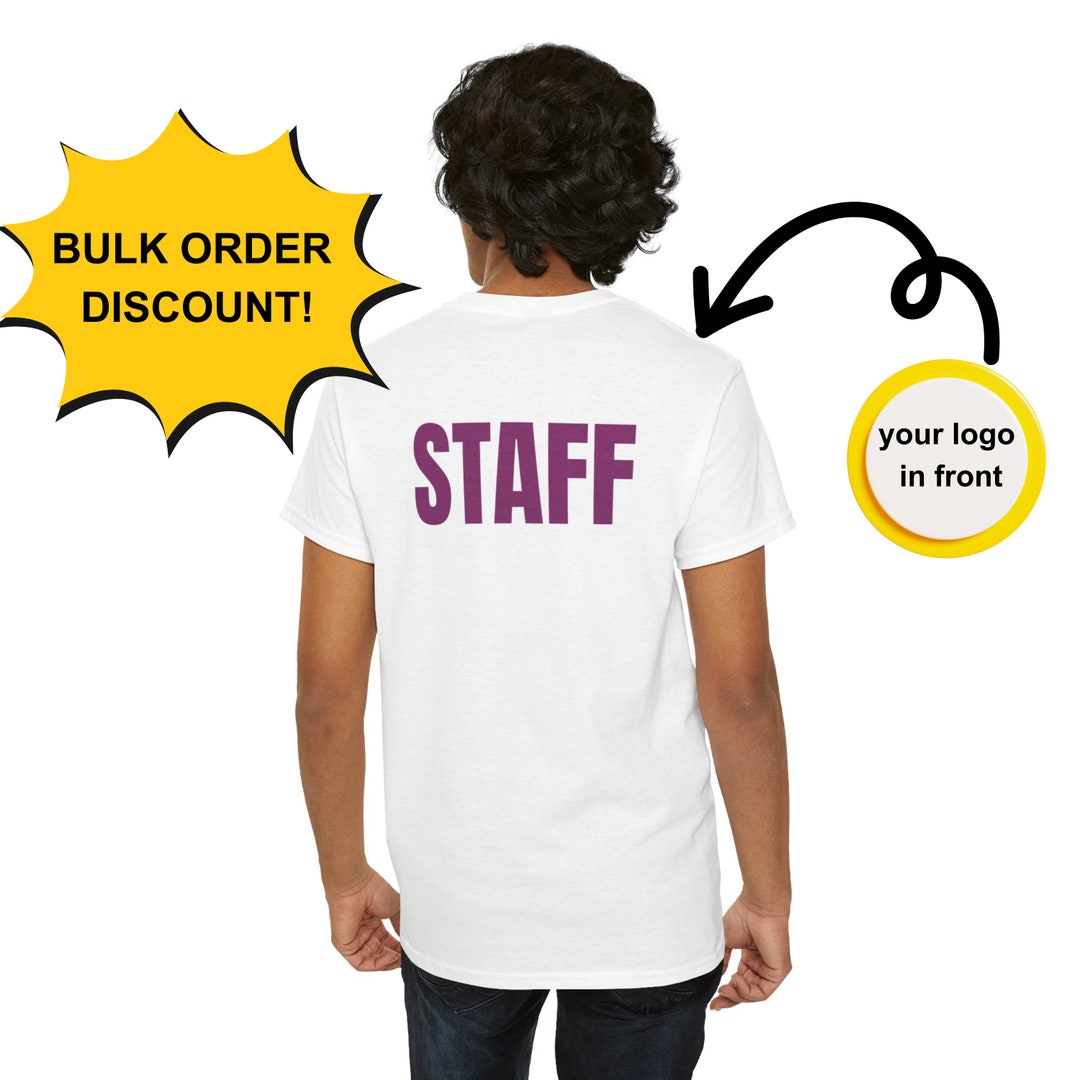 Summer Camp Staff Shirt, Bulk Order Custom Logo Shirts for Events ...