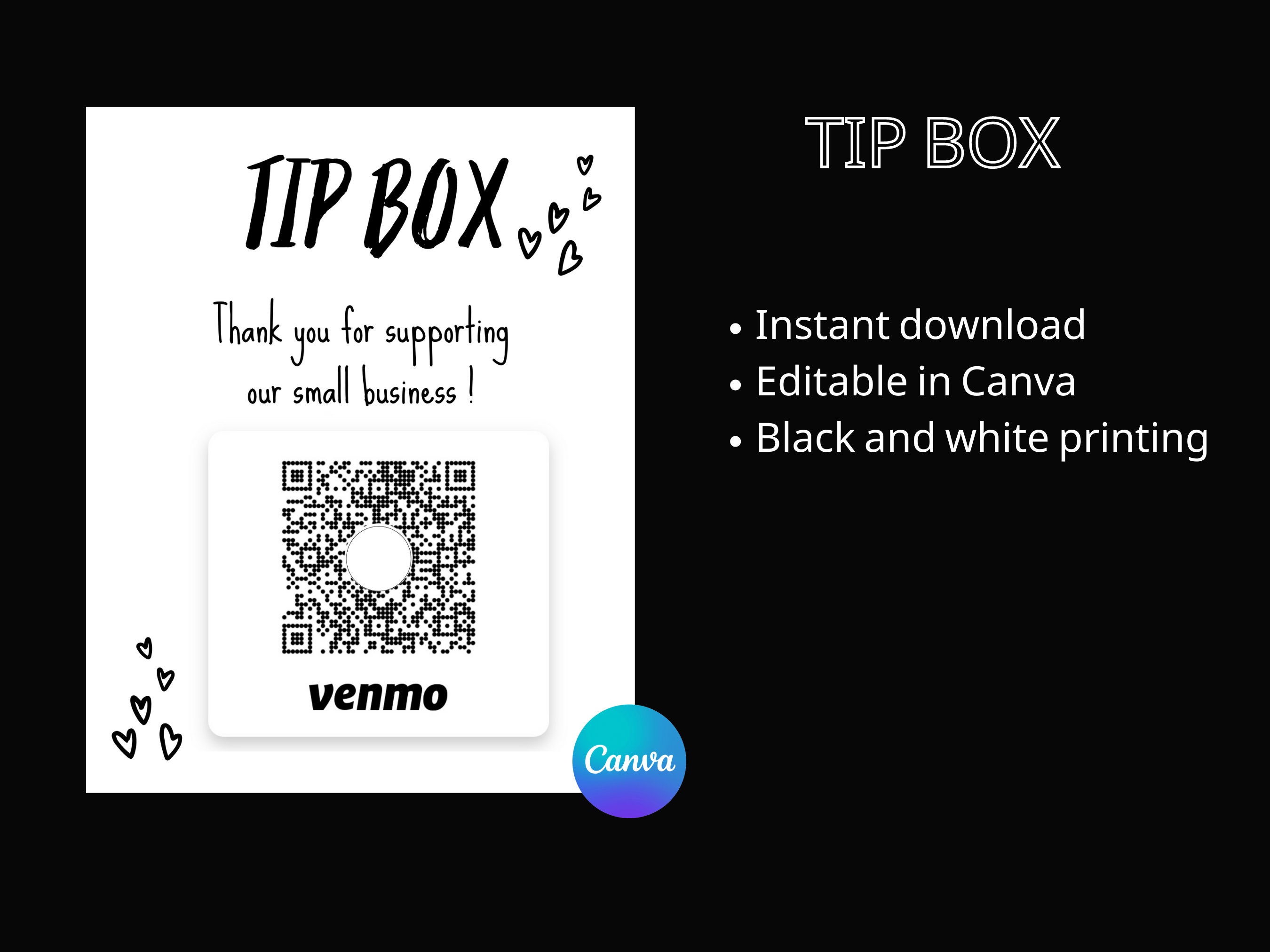 Craft Show Table Top Signs, Stand Display Bundle Canva Templates, Scan ...