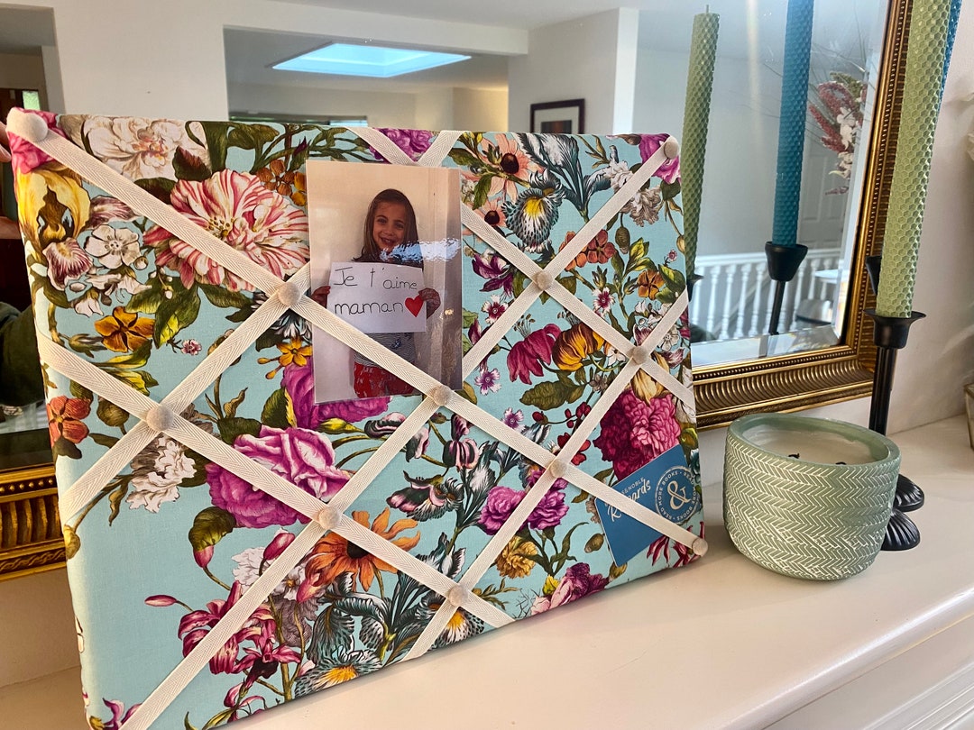 HANDMADE Shabby Chic Floral Pinboard Wall Art- Cottagecore French Memo ...