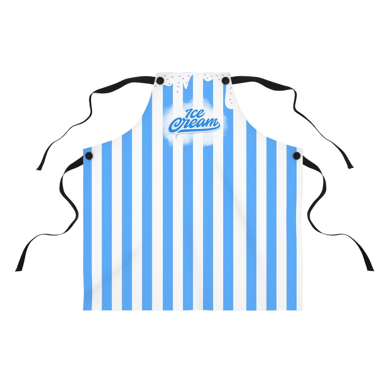 Custom Striped Apron, Ice Cream Shop Logo, Ice Cream Parlor Employee or ...