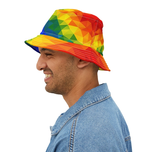Rainbow Hat - Etsy
