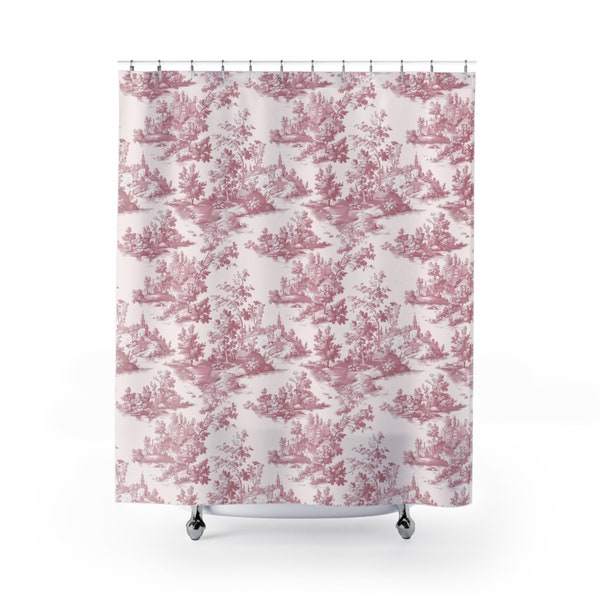 Pink Toile Curtains - Etsy