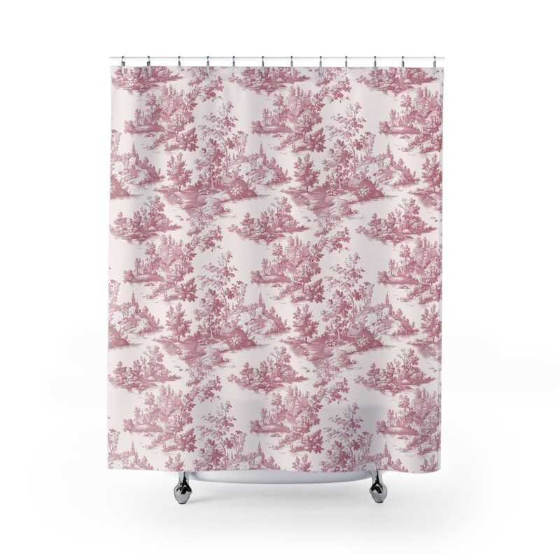 Pink Toile Curtains - Etsy