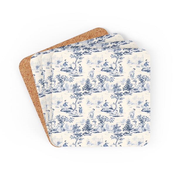 Blue Coaster Set - Etsy