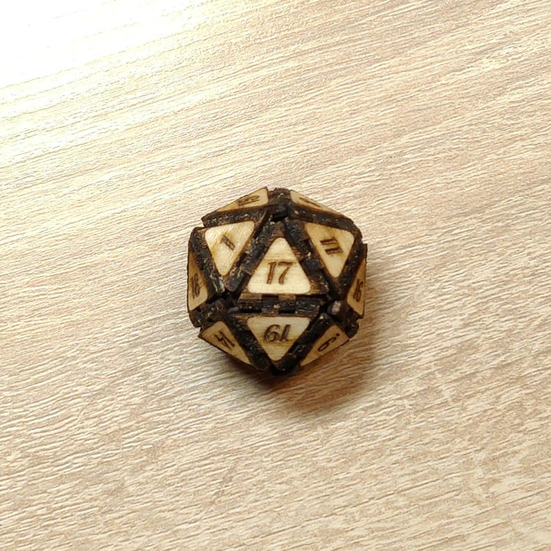 Twenty-sided Dice D20 - SVG File for Laser Cutter - Etsy