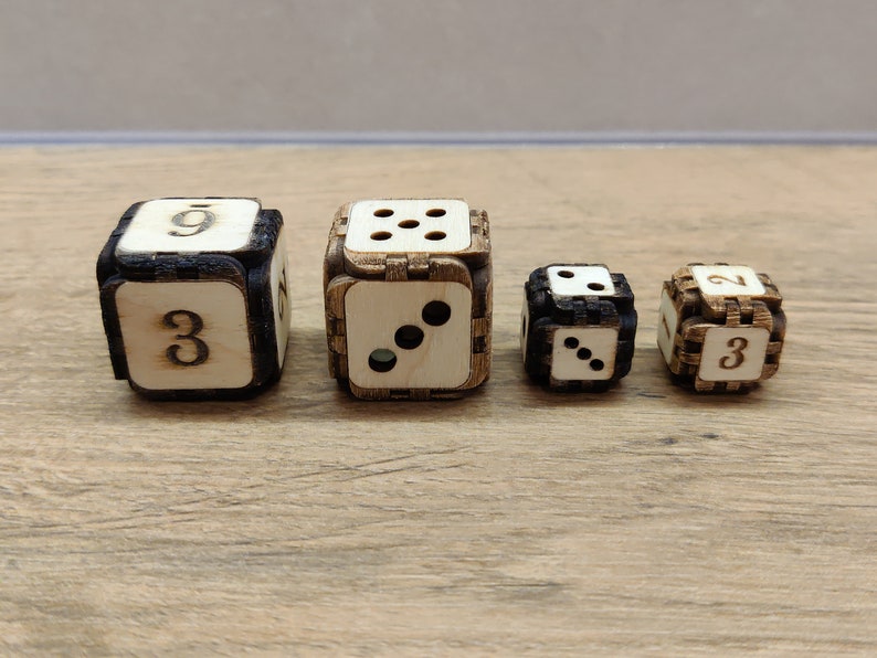 Six-sided Dice D6 (two Sizes) - SVG File for Laser Cutter - Etsy UK