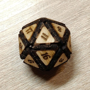 Twenty-sided Dice D20 - SVG File for Laser Cutter - Etsy