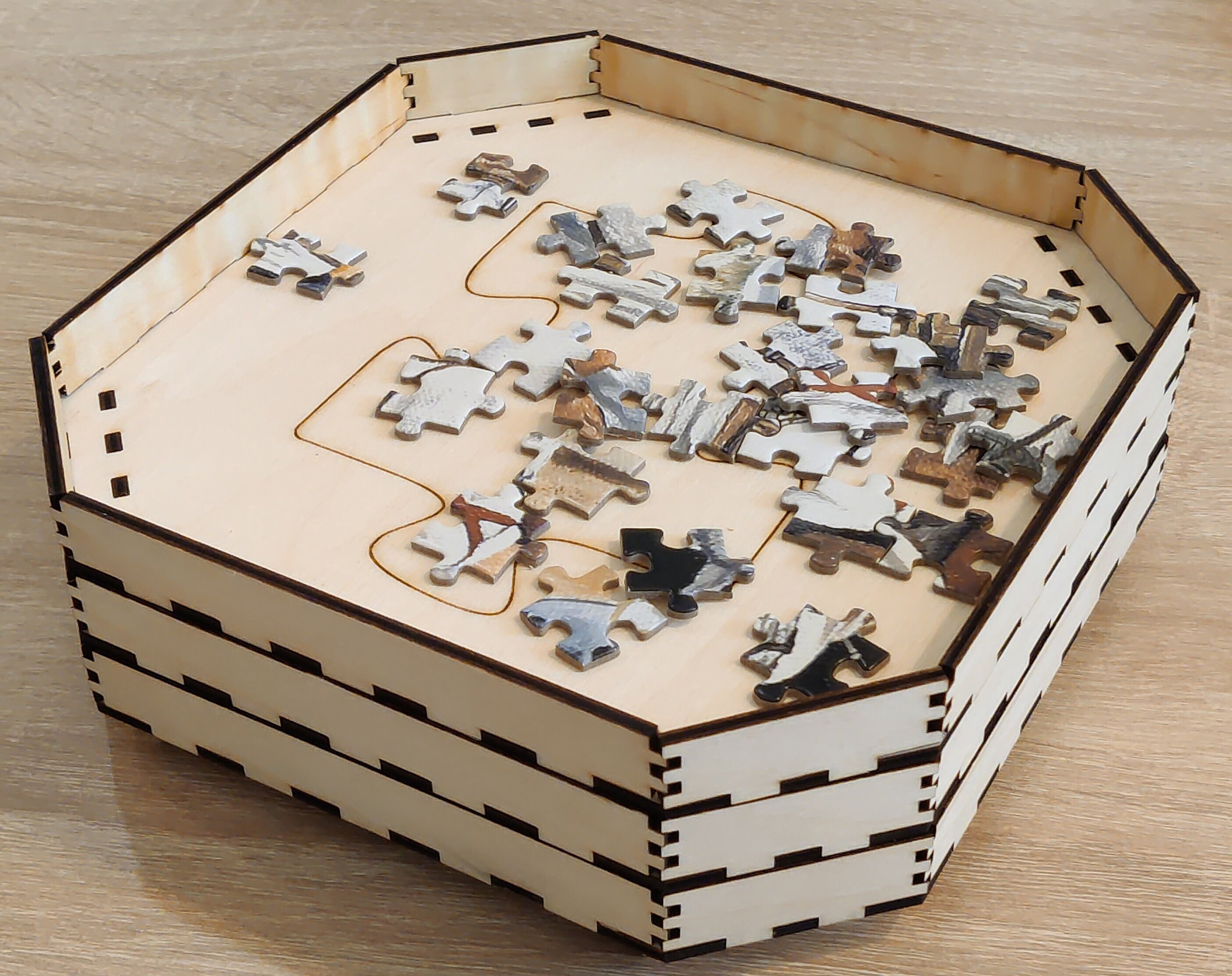 Puzzle Sorting Tray, Stackable - Laser Cutter File - Etsy