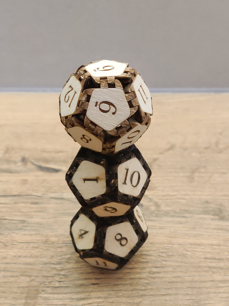 Laser Cutter Files (SVG): Twelve-sided Dice D12 - Etsy