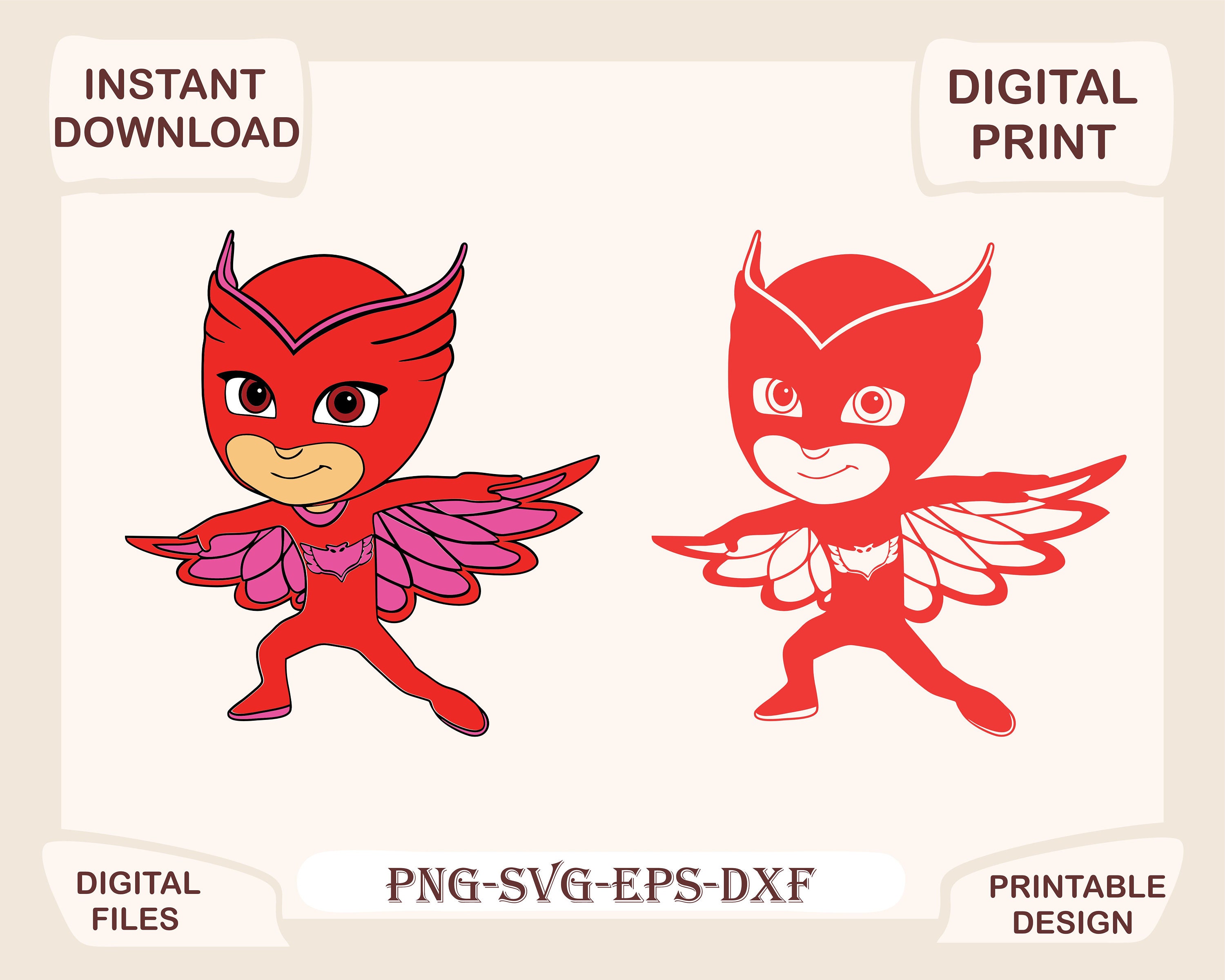 PJ Mask 2 Clipart Png Svg PJ Mask Svg Cut Files for Cricut - Etsy UK