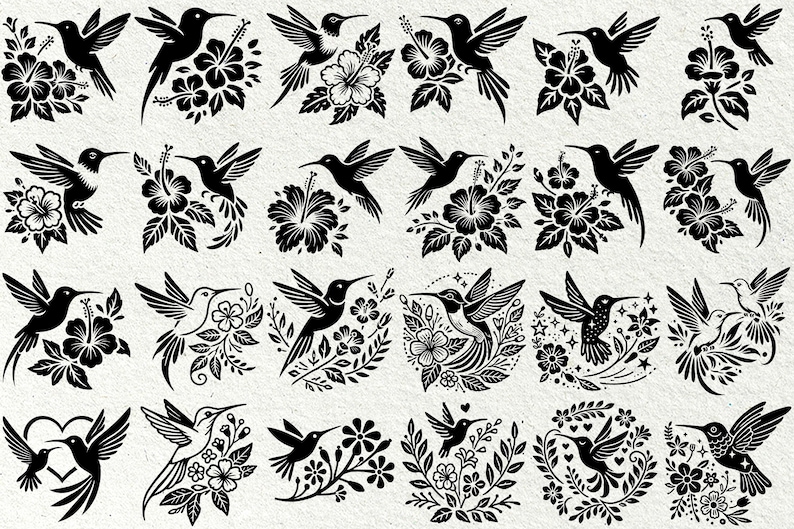 Hummingbird Svg Laser File / Hummingbird Flowers Svg / Hummingbird ...