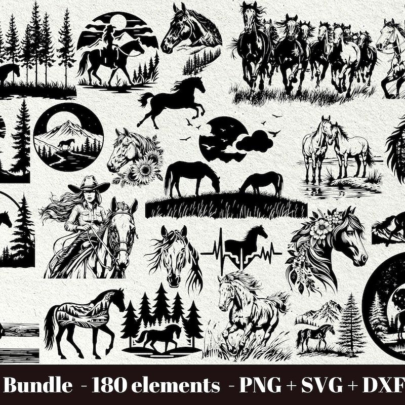 Running Horses Drawings - Etsy