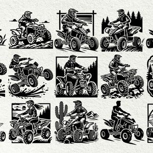 ATV Svg Bundle / All Terrain Vehicle Png / ATV Racing Svg / ATV Rider ...
