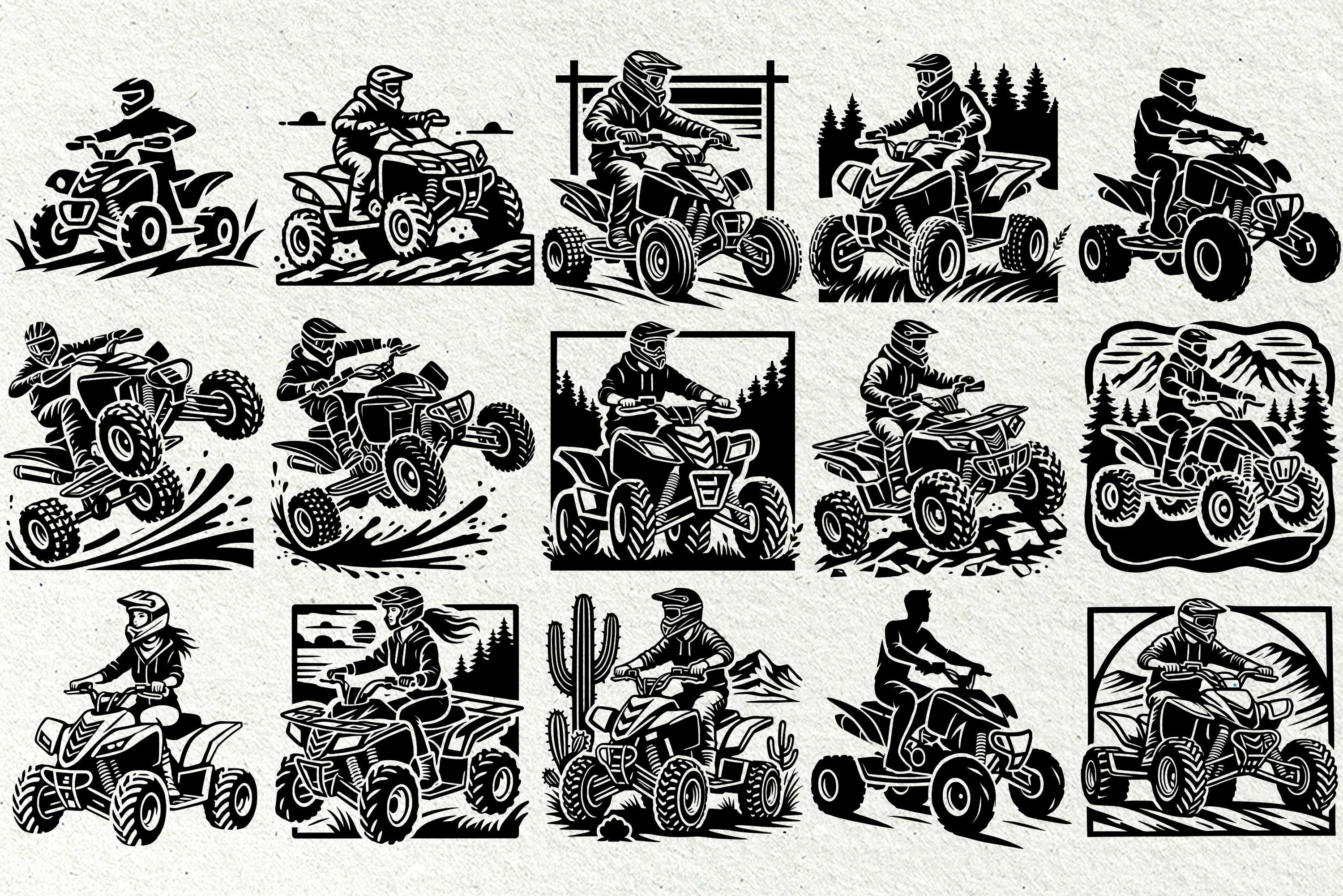 ATV Svg Bundle / All Terrain Vehicle Png / ATV Racing Svg / ATV Rider ...