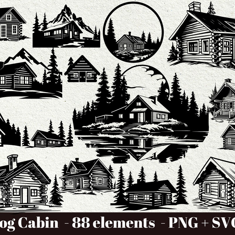 Cabin Svg - Etsy