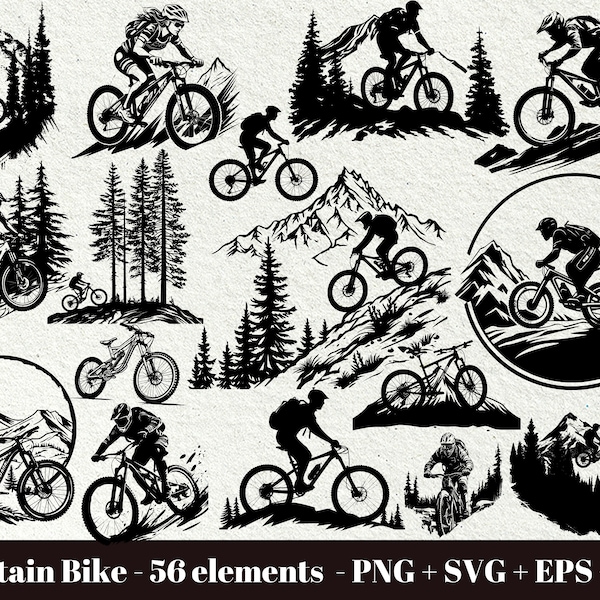 Mountain Biking Svg - Etsy