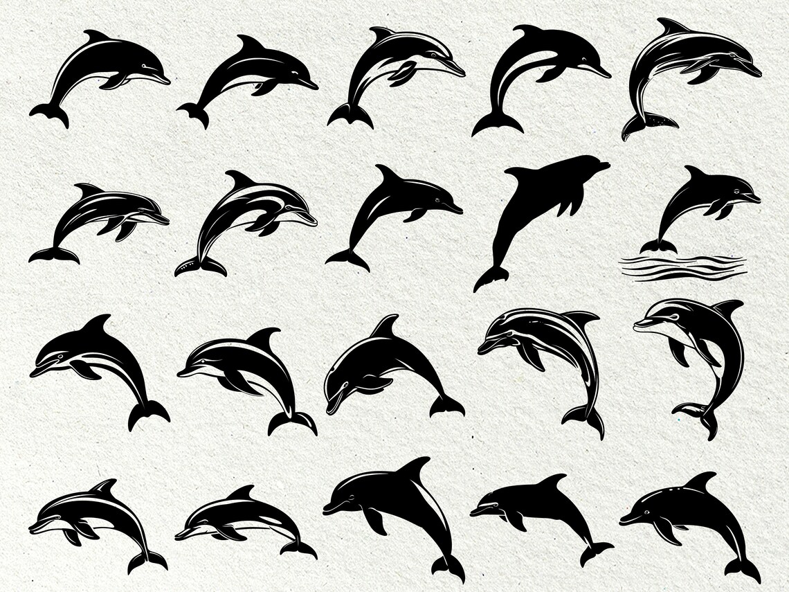 Dolphins Svg Bundle / Beach Scene Svg / Dolphin Palm Tree Sunset ...