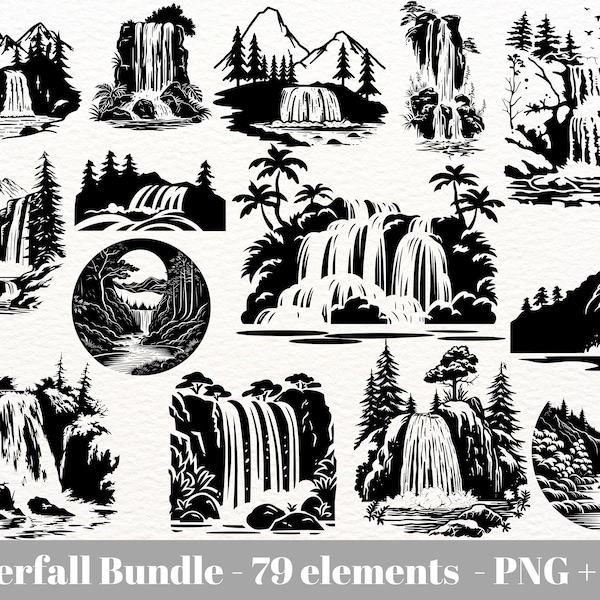 Waterfall Svg - Etsy