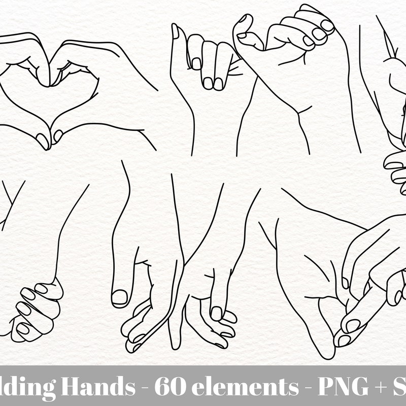 Holding Hands Line Art - Etsy